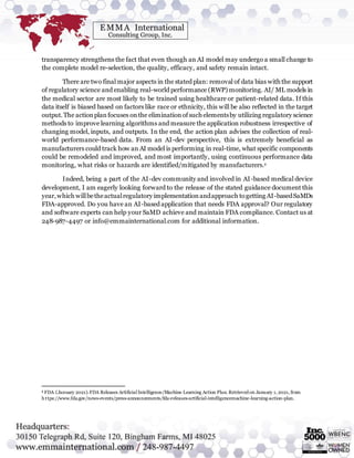 The FDA’s Medical Device Action Plan for Artificial Intelligence and ...