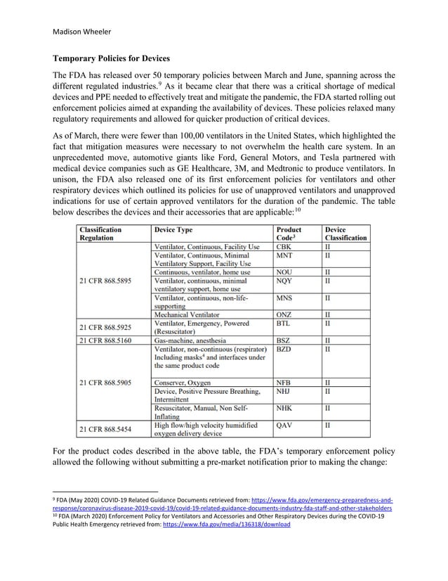 The FDA's Response to COVID - 19 | PDF
