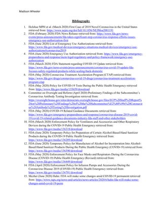 The FDA's Response to COVID - 19 | PDF