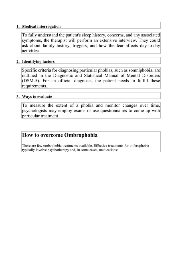 Ombrophobia: Symptoms, Causes, and Treatments for the Fear of Rain | PDF