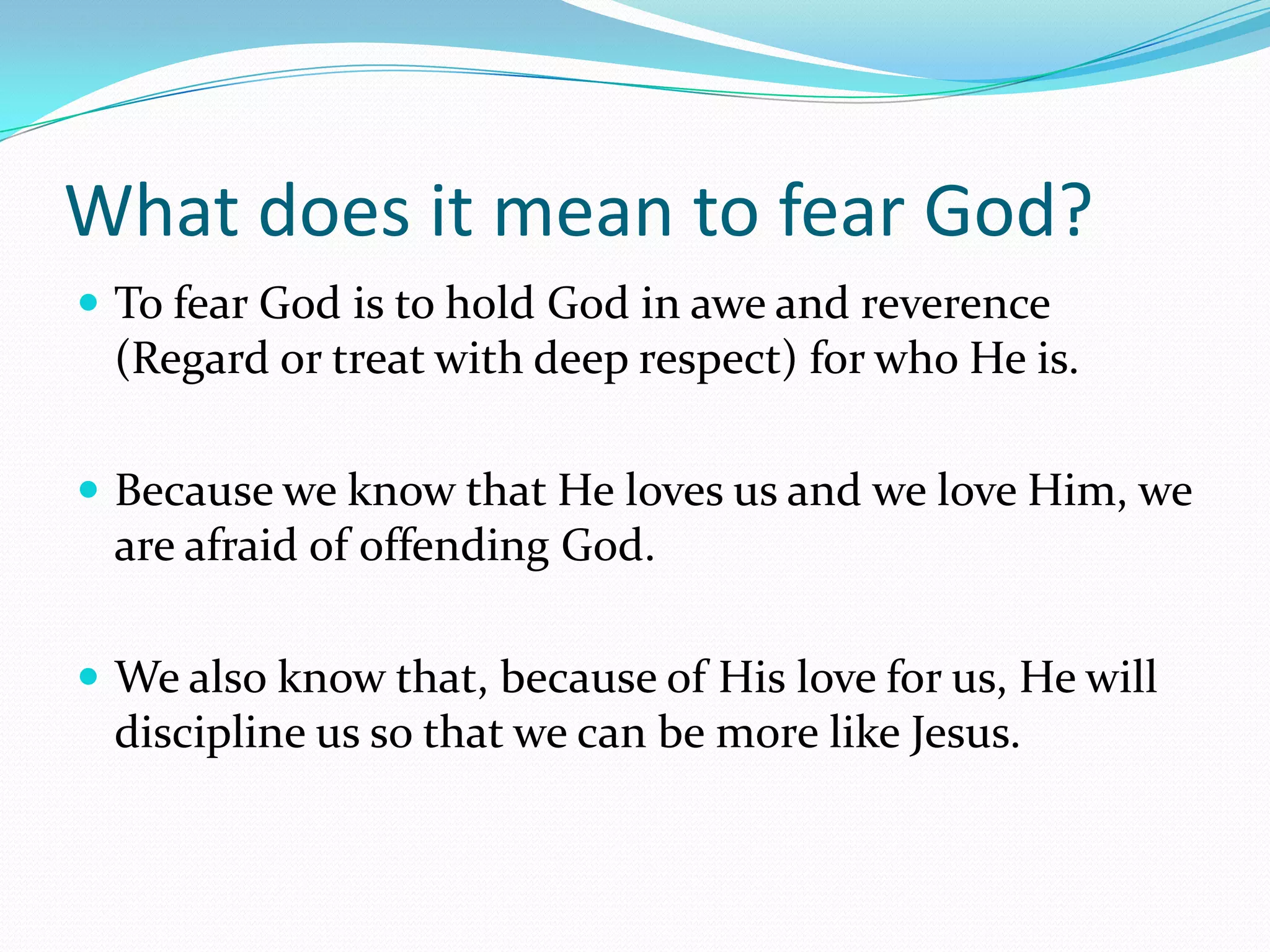 The Fear of the Lord | PPTX