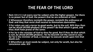The Fear of the Lord | PPTX