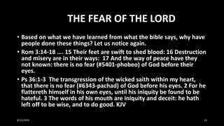 The Fear of the Lord | PPTX