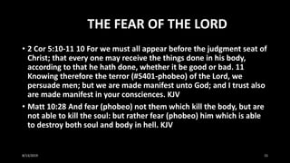 The Fear of the Lord | PPTX