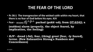 The Fear of the Lord | PPTX
