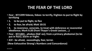 The Fear of the Lord | PPT
