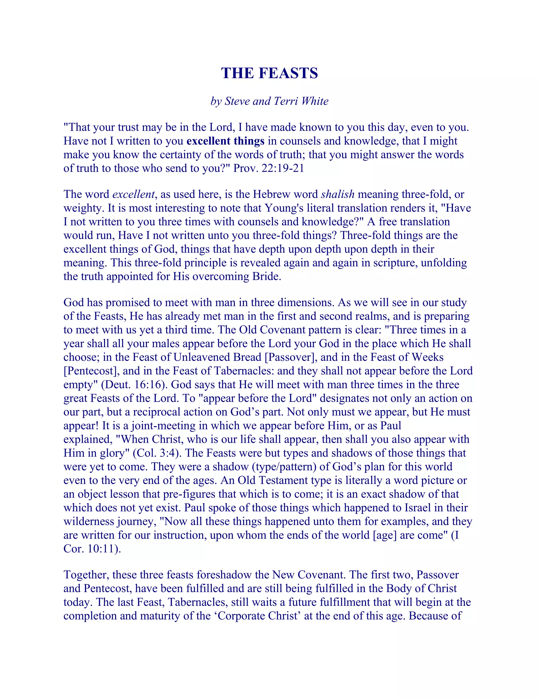 The feasts | DOCX