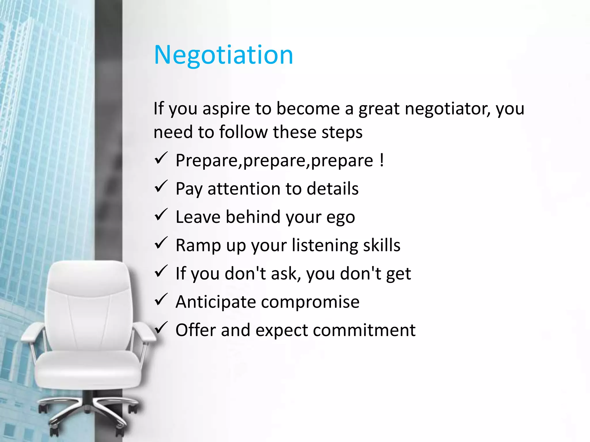 The features of a good negotiator 8203 | PPTX
