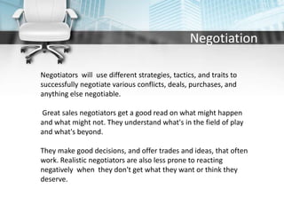 The features of a good negotiator 8203 | PPTX