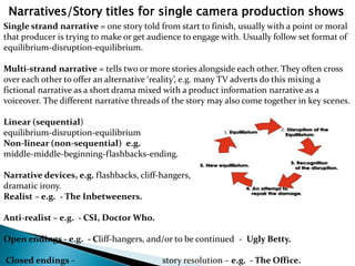 The Features Of Single Camera Production | PPTX