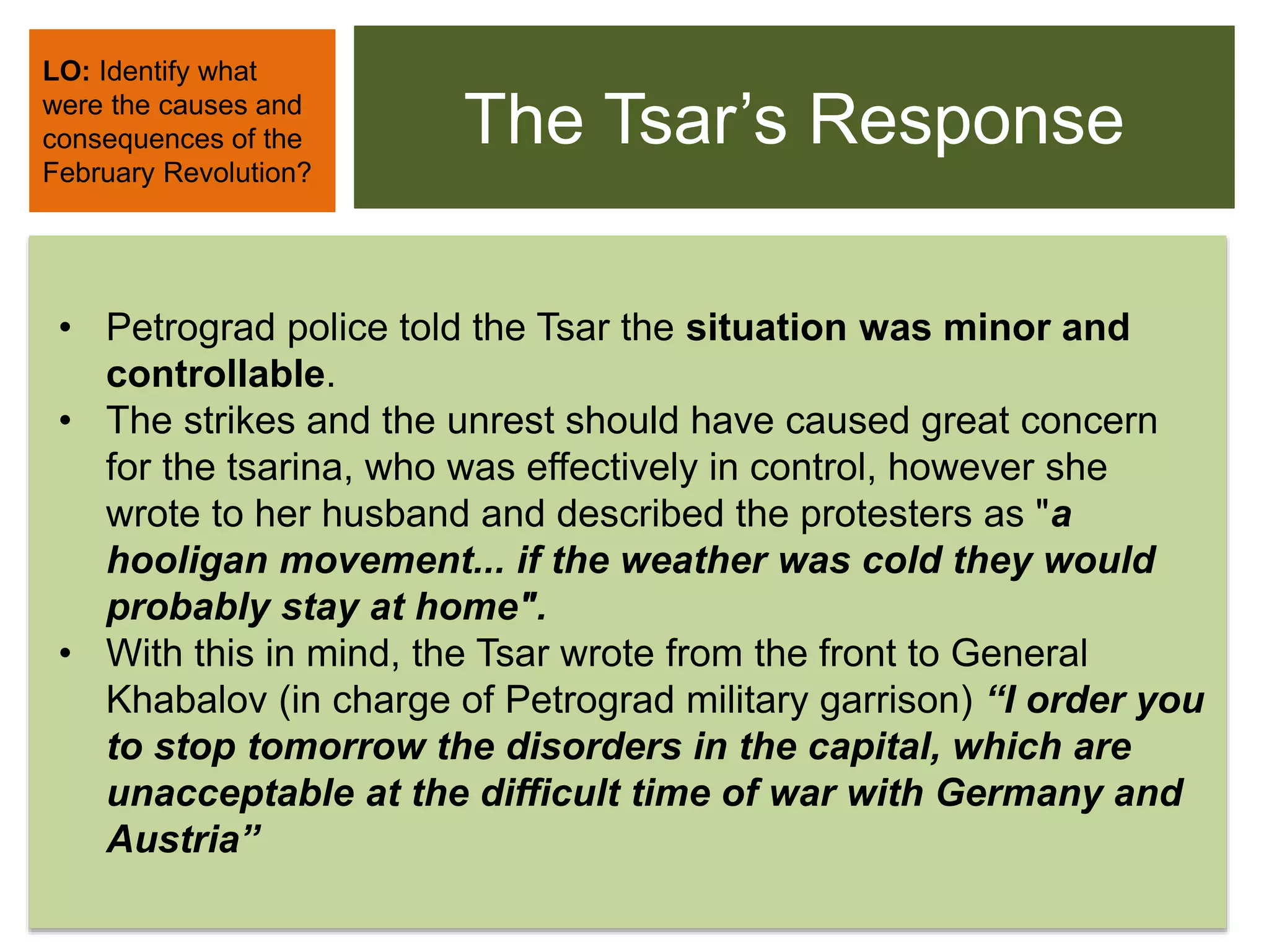 The February Revolution | PPTX