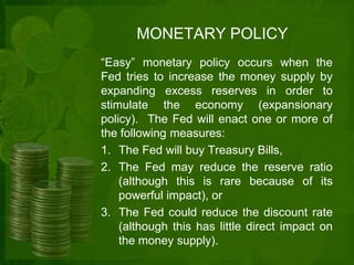 The fed and monetary policy | PPTX