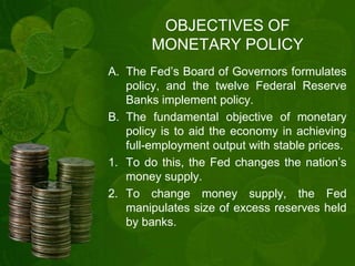 The fed and monetary policy | PPTX