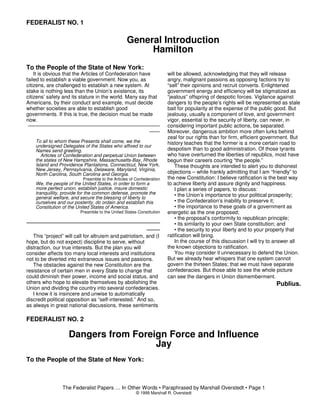 The Federalist Papers (In Modern Language) | PDF