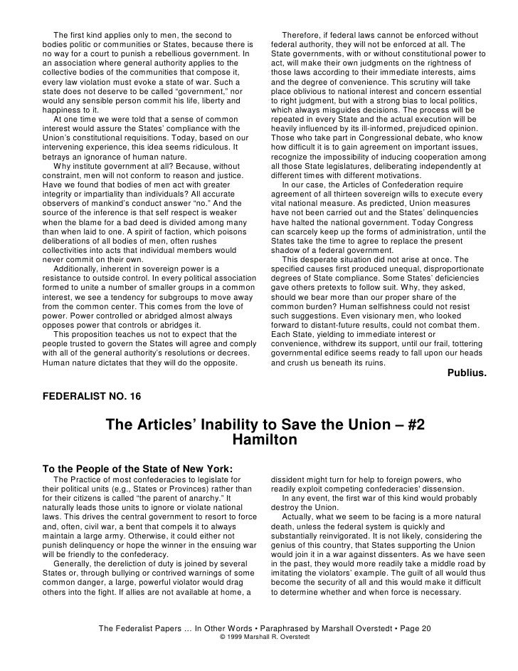 The Federalist Papers (In Modern Language)