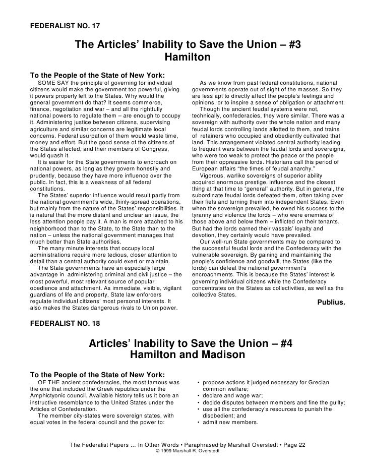 The Federalist Papers (In Modern Language)