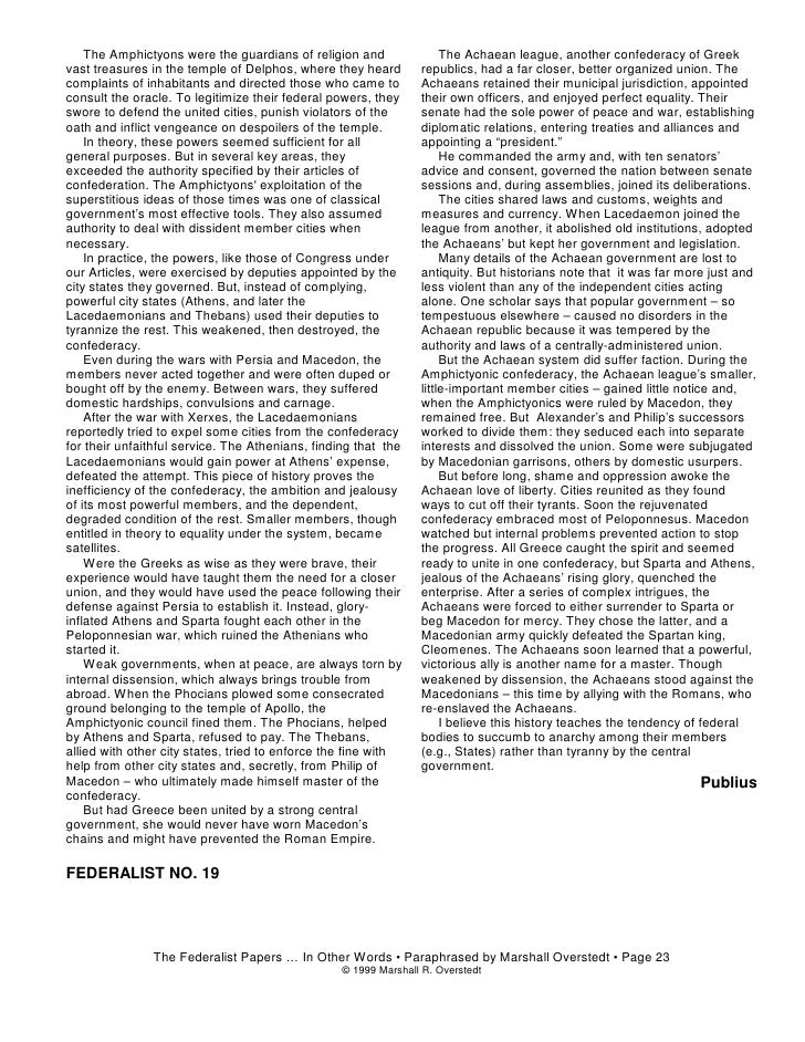 The Federalist Papers (In Modern Language)