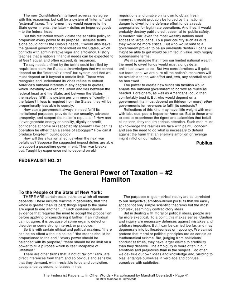 The Federalist Papers (In Modern Language)