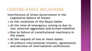 Indian Constitution - The Federal System of India | PPT