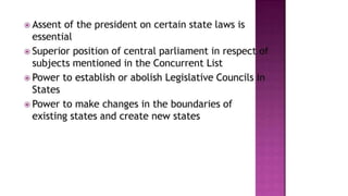 Indian Constitution - The Federal System of India | PPT
