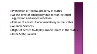 Indian Constitution - The Federal System of India | PPT