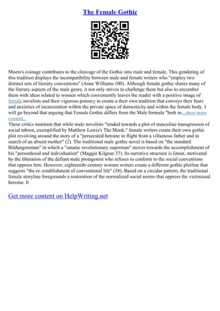 The Female Gothic | PDF