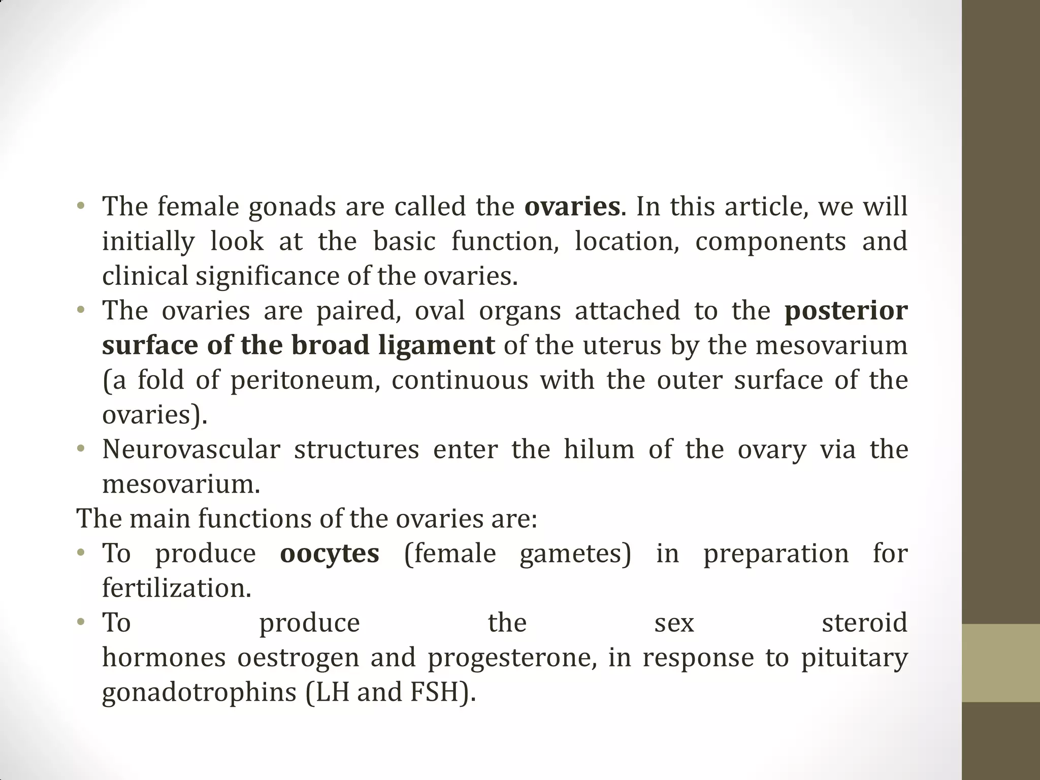 The female reproductive system | PDF | Pregnancy | Reproductive Health