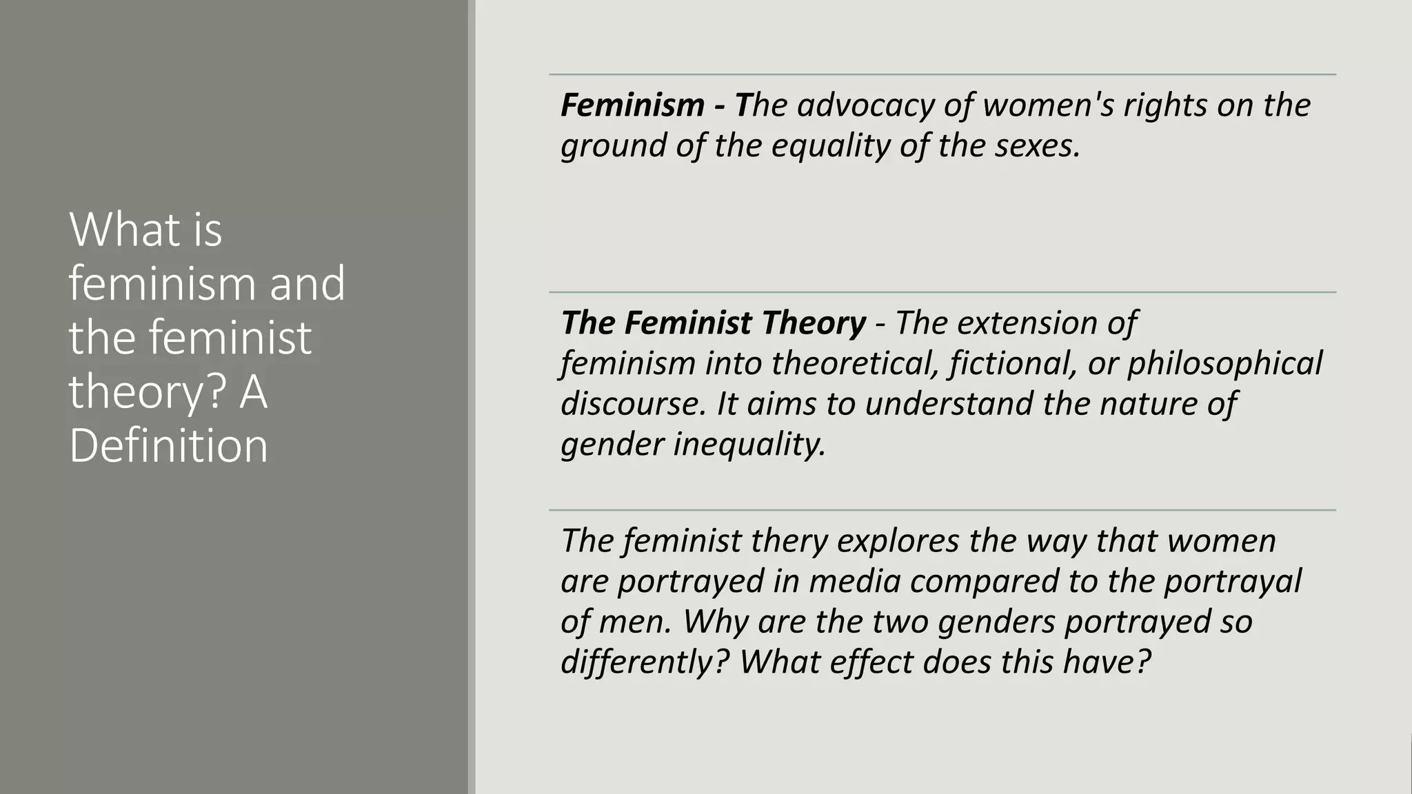 The Feminist Theory | PPTX