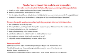 The festival of Lent lesson plan - conforms to UK RE attainment targets ...