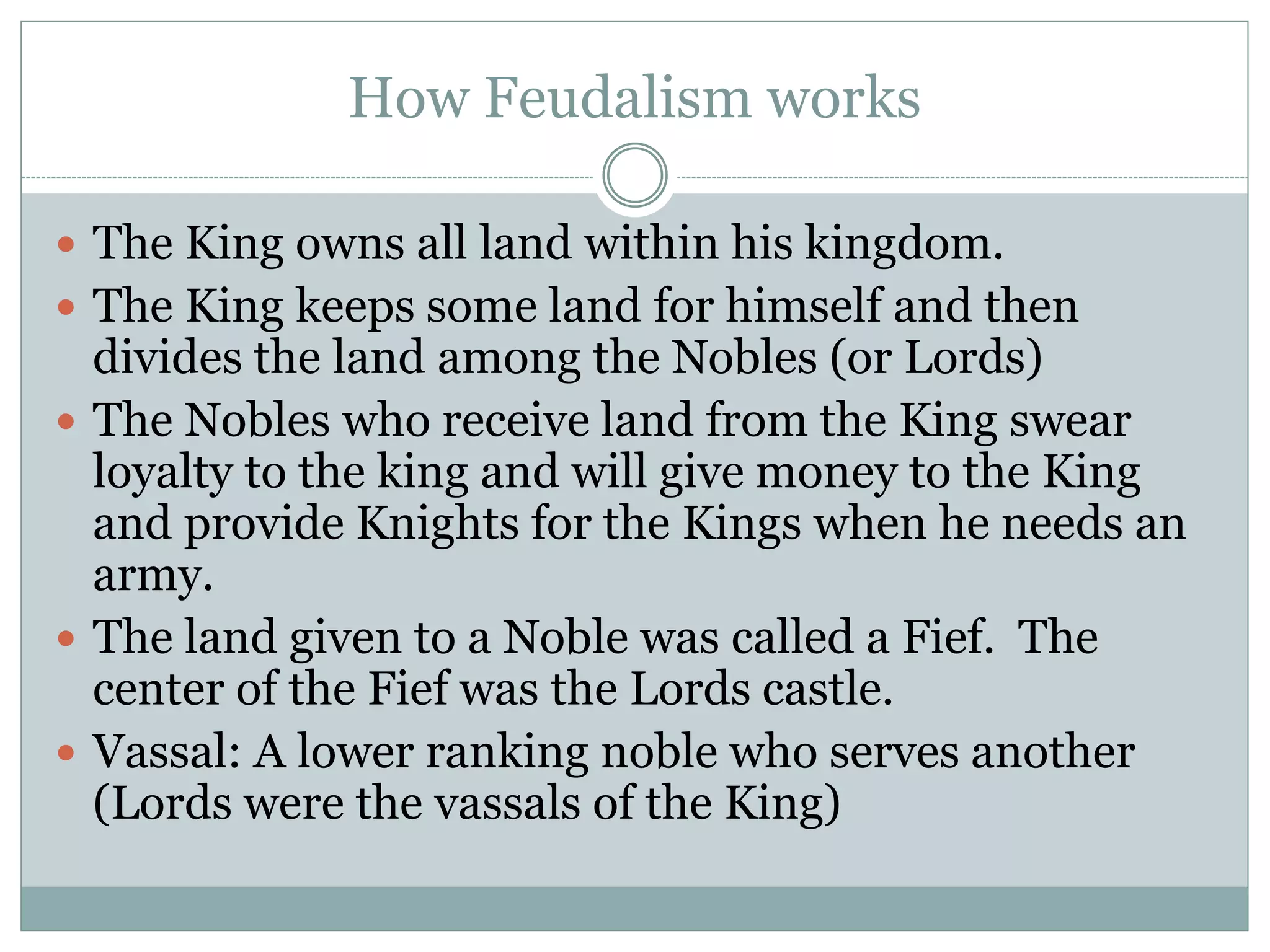 The feudal order | PPTX