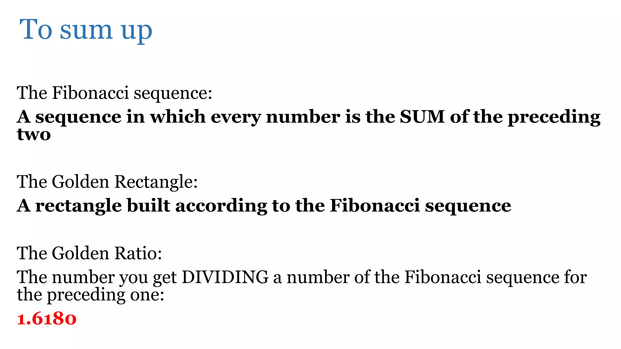 The fibonacci sequence | PPTX