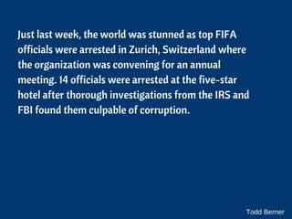 The FIFA Corruption Saga and What It Means for American Soccer | PDF ...