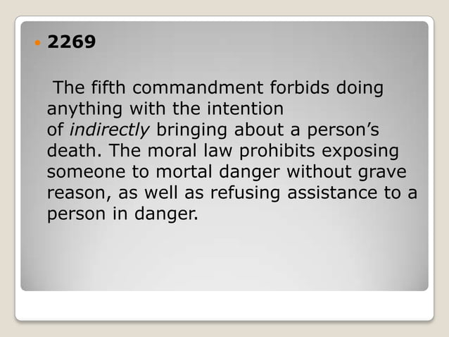 The fifth commandments | PPTX