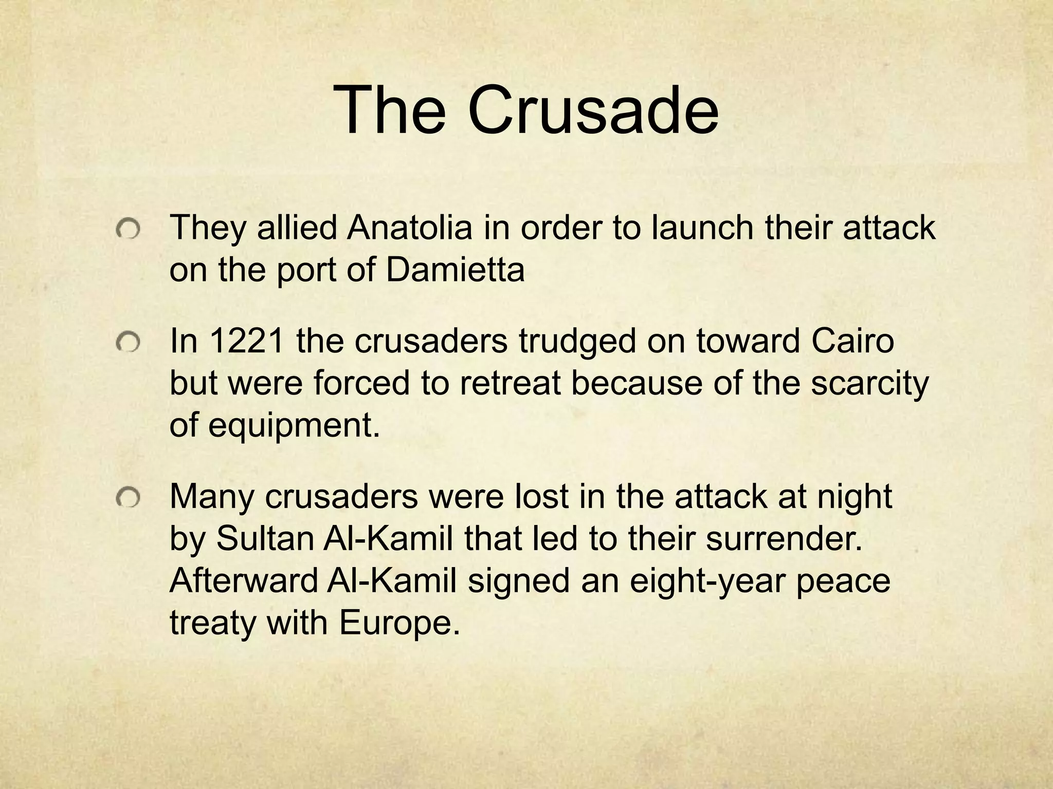 The Fifth Crusade | PPTX | Islam | Religion & Spirituality