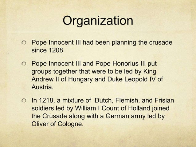 The Fifth Crusade | PPTX | Islam | Religion & Spirituality