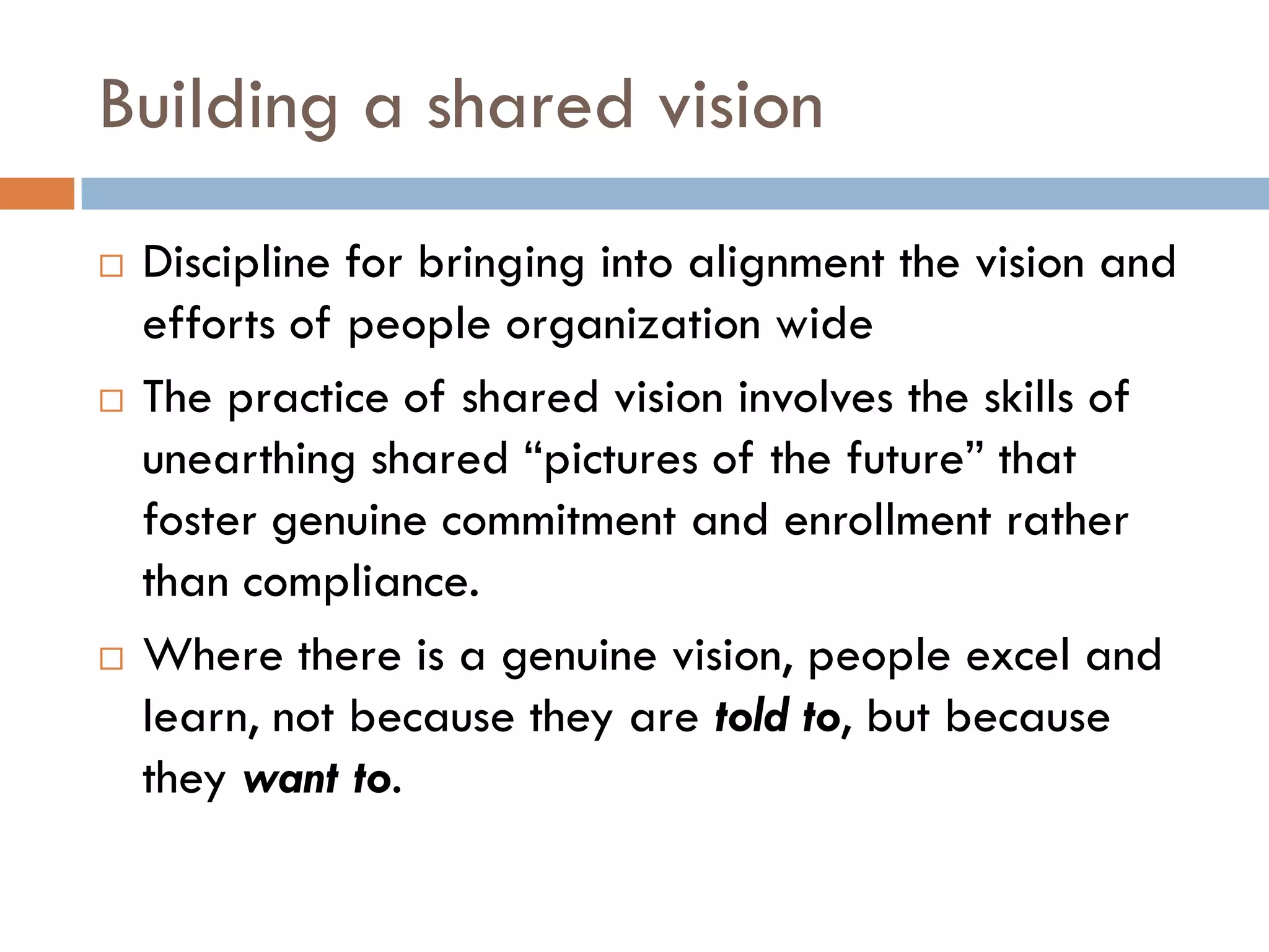 The fifth discipline - An overview of Peter Senge's Fifth Discpline | PDF