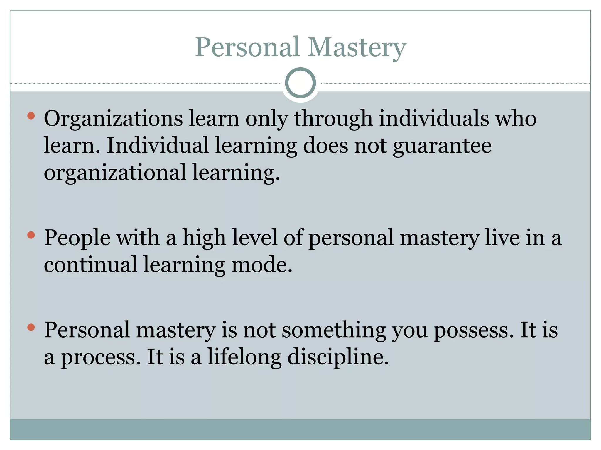The fifth discipline handout | PPT