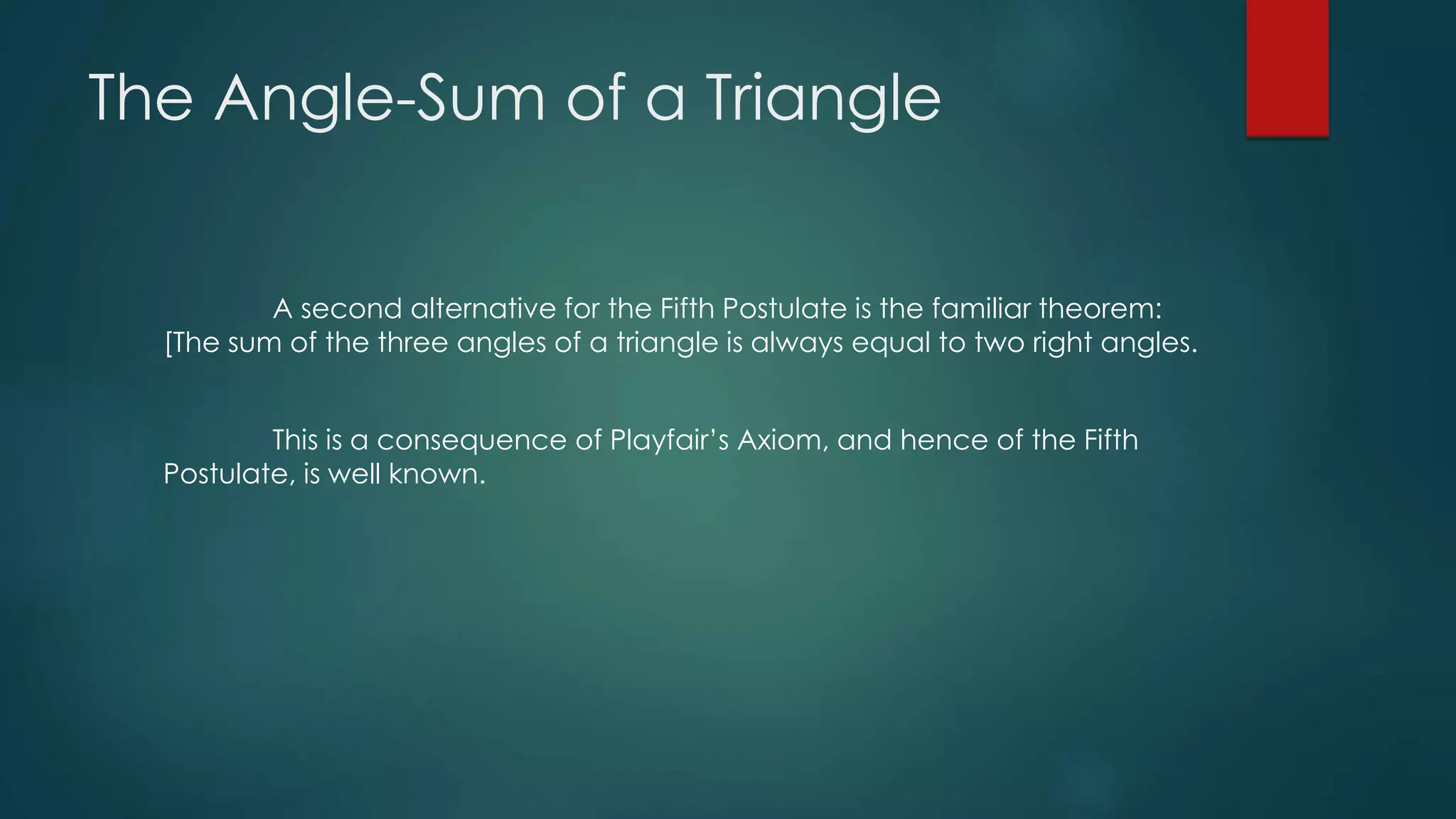 The fifth postulate | PPTX