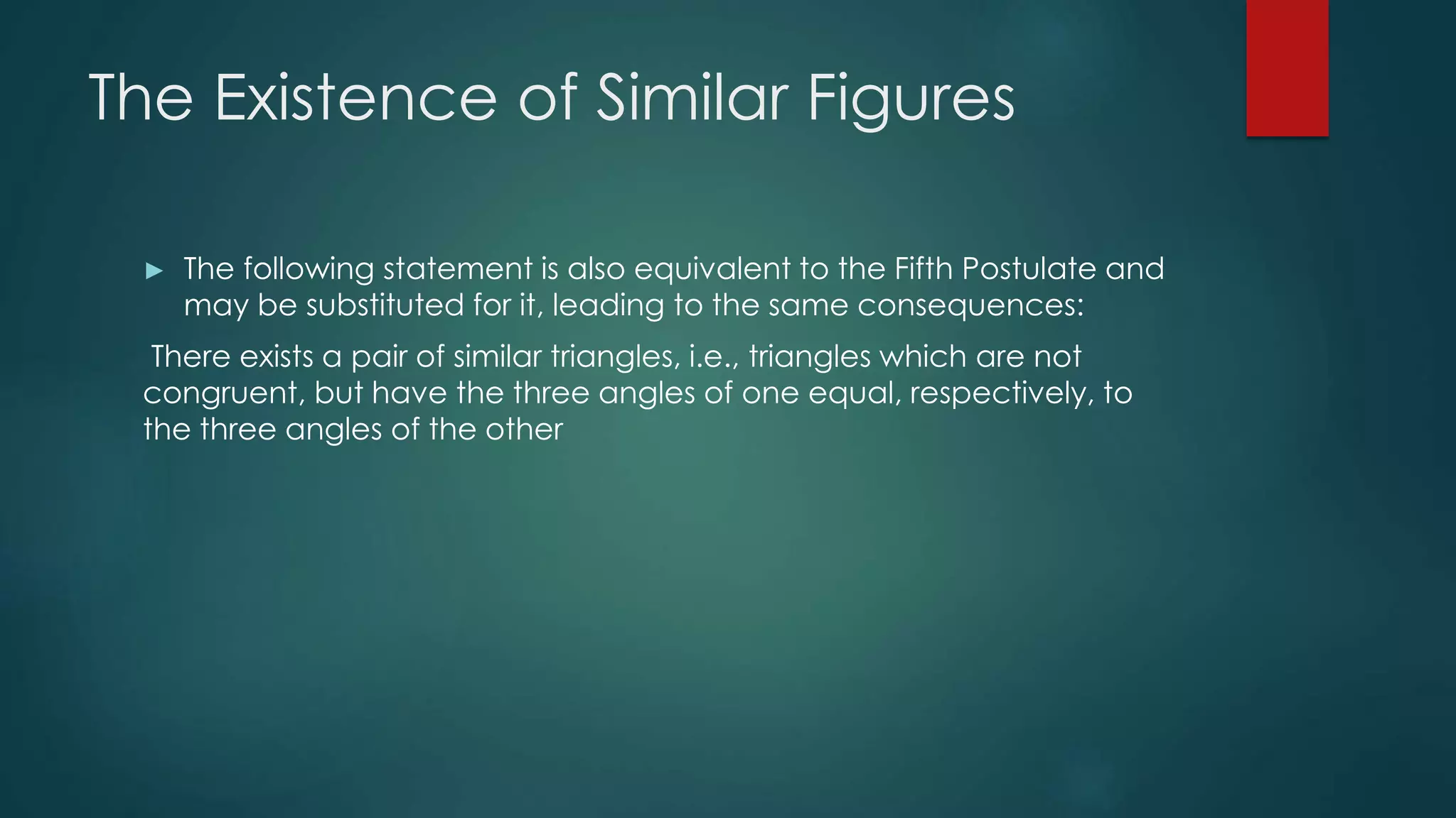 The fifth postulate | PPTX