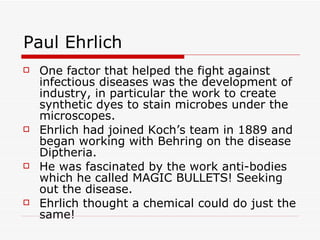 The Fight Against Infectious Diseases – Magic Bullets | PPT