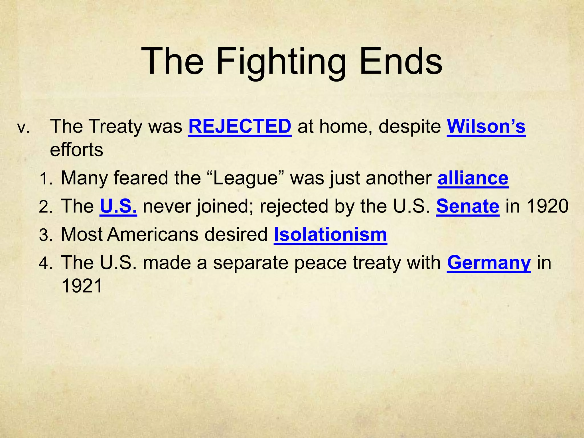 End of WWI | PPTX