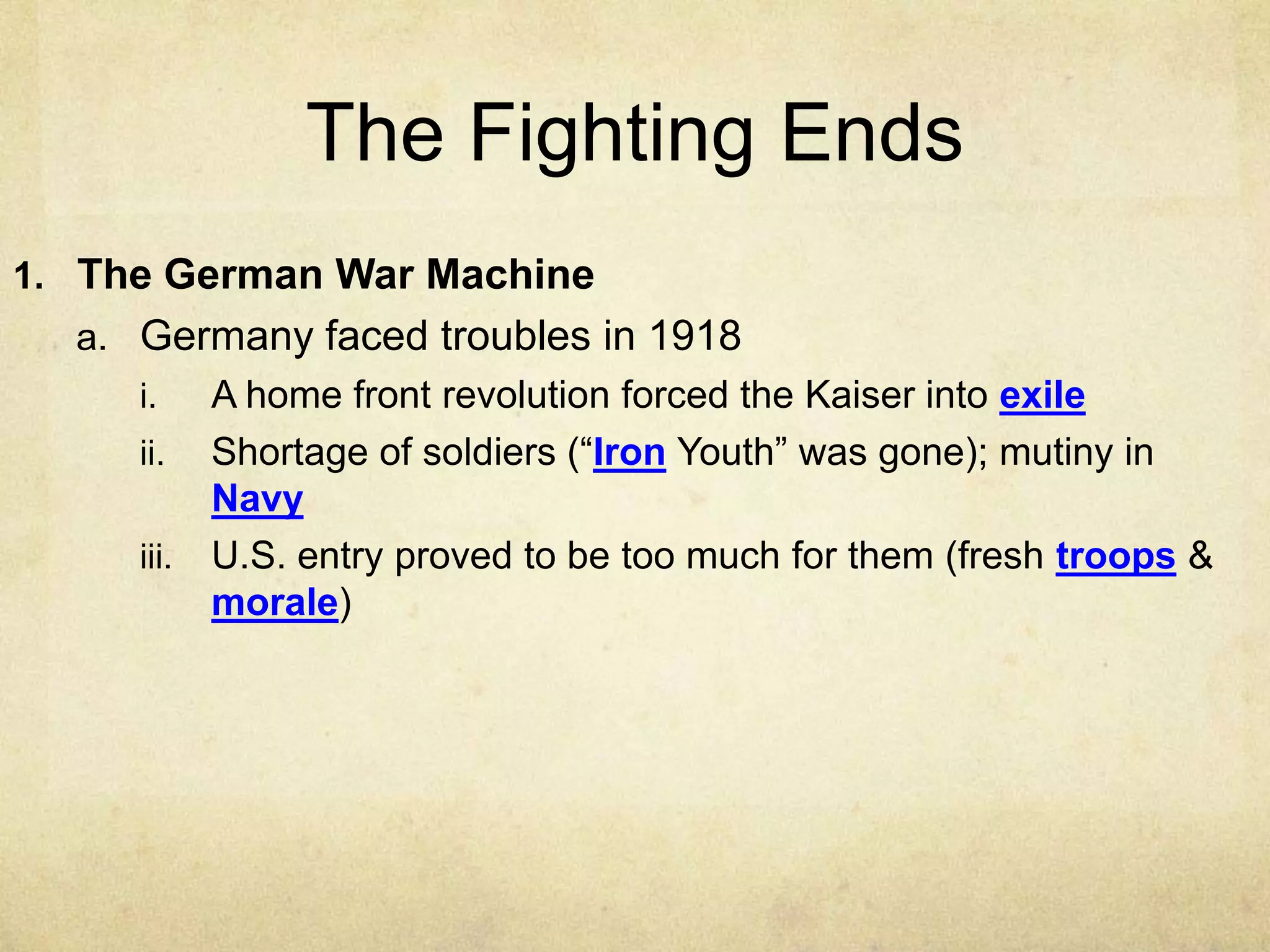 End of WWI | PPTX