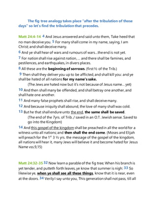 The fig tree | DOCX | Christianity | Religion & Spirituality