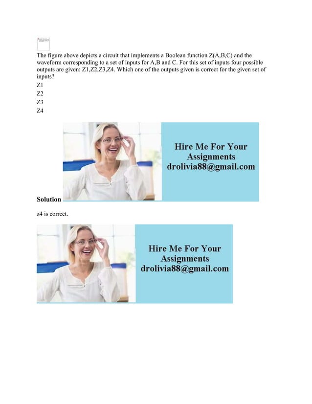 The figure above depicts a circuit that implements a Boolean function ...