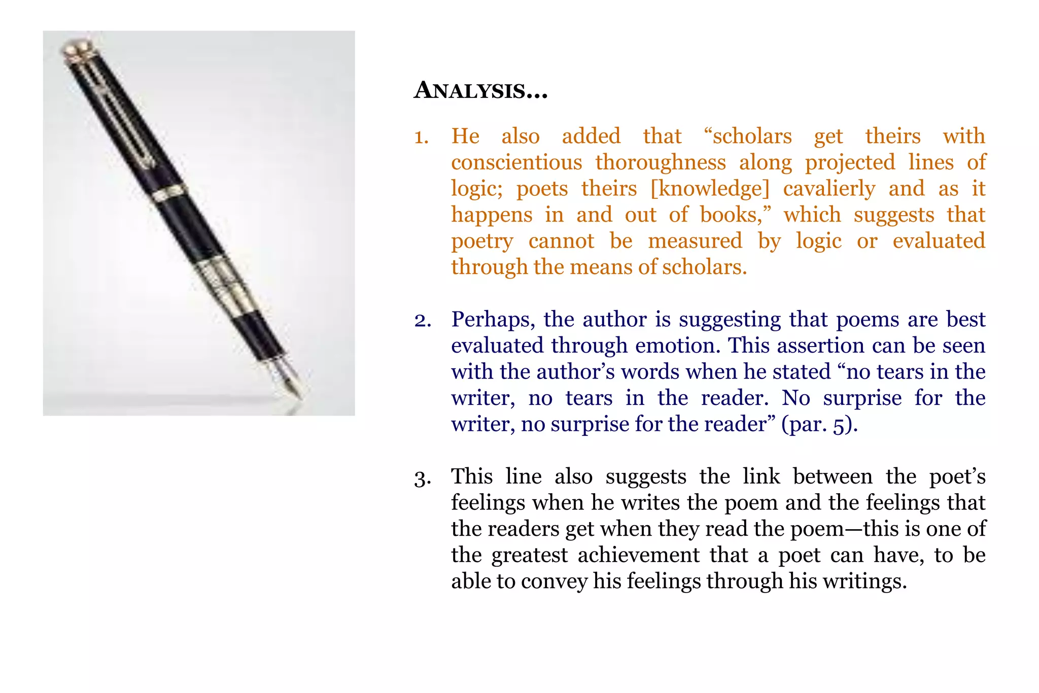 The figure a poem makes by Robert Frost | PPTX