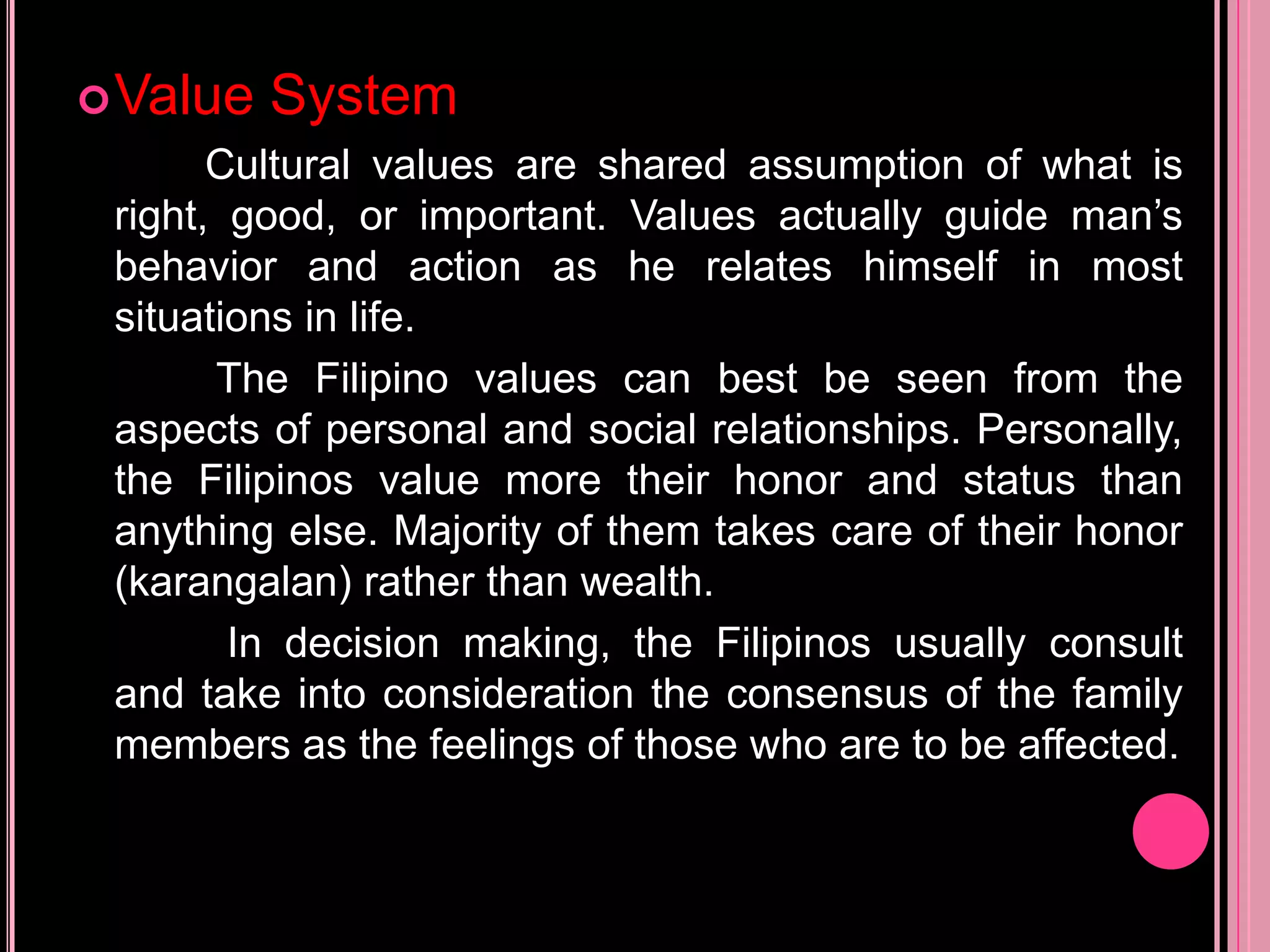 society and culture_ the filipino values and culture | PPTX