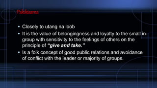 The filipino culture and values | PPTX