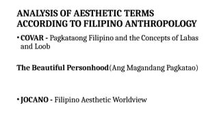 THE FILIPINO EASTHETIC WORLDVIEW power point presentation.pptx