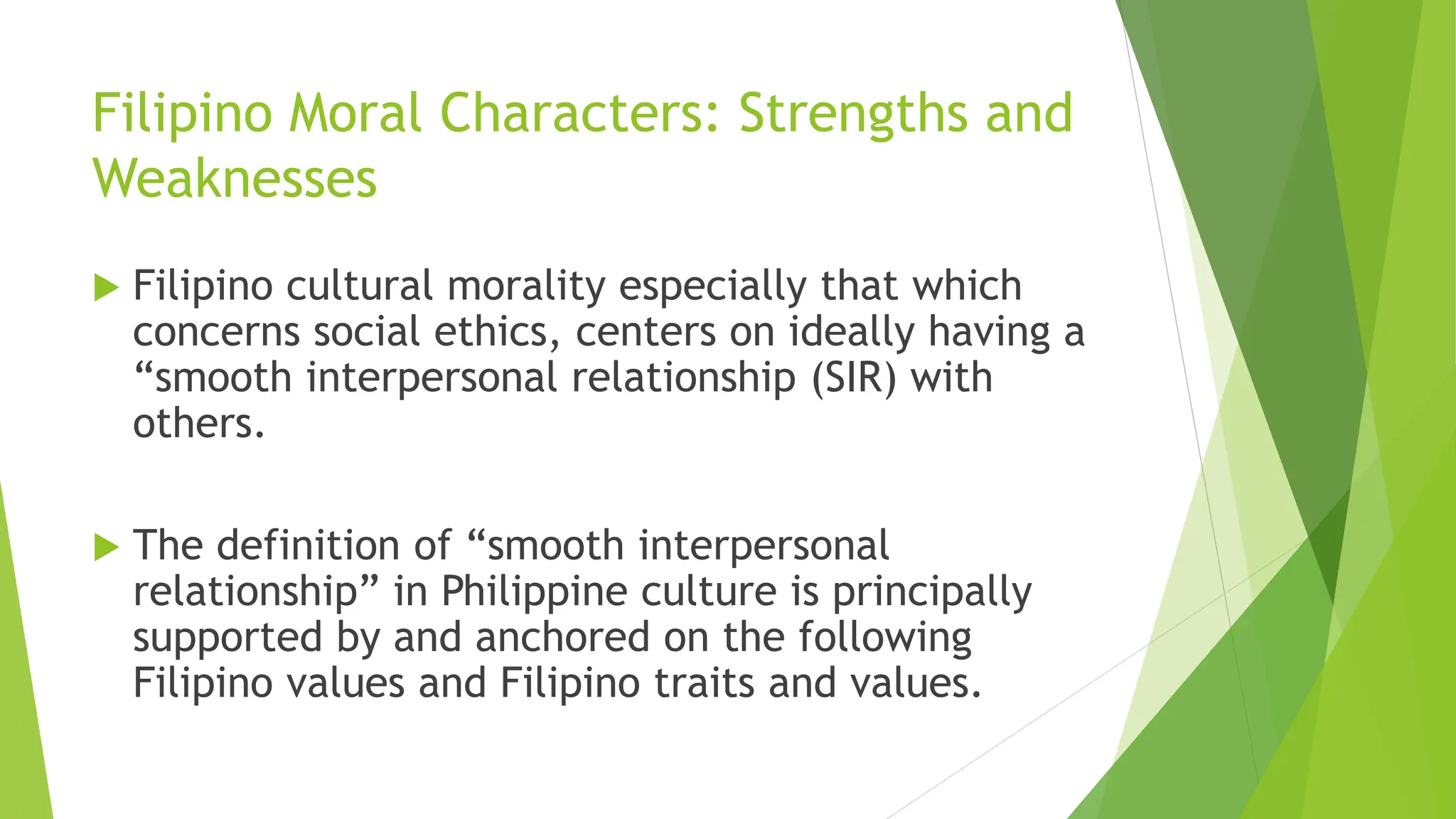 The Filipino Way. A description of Filipino Moral Characters | PPTX