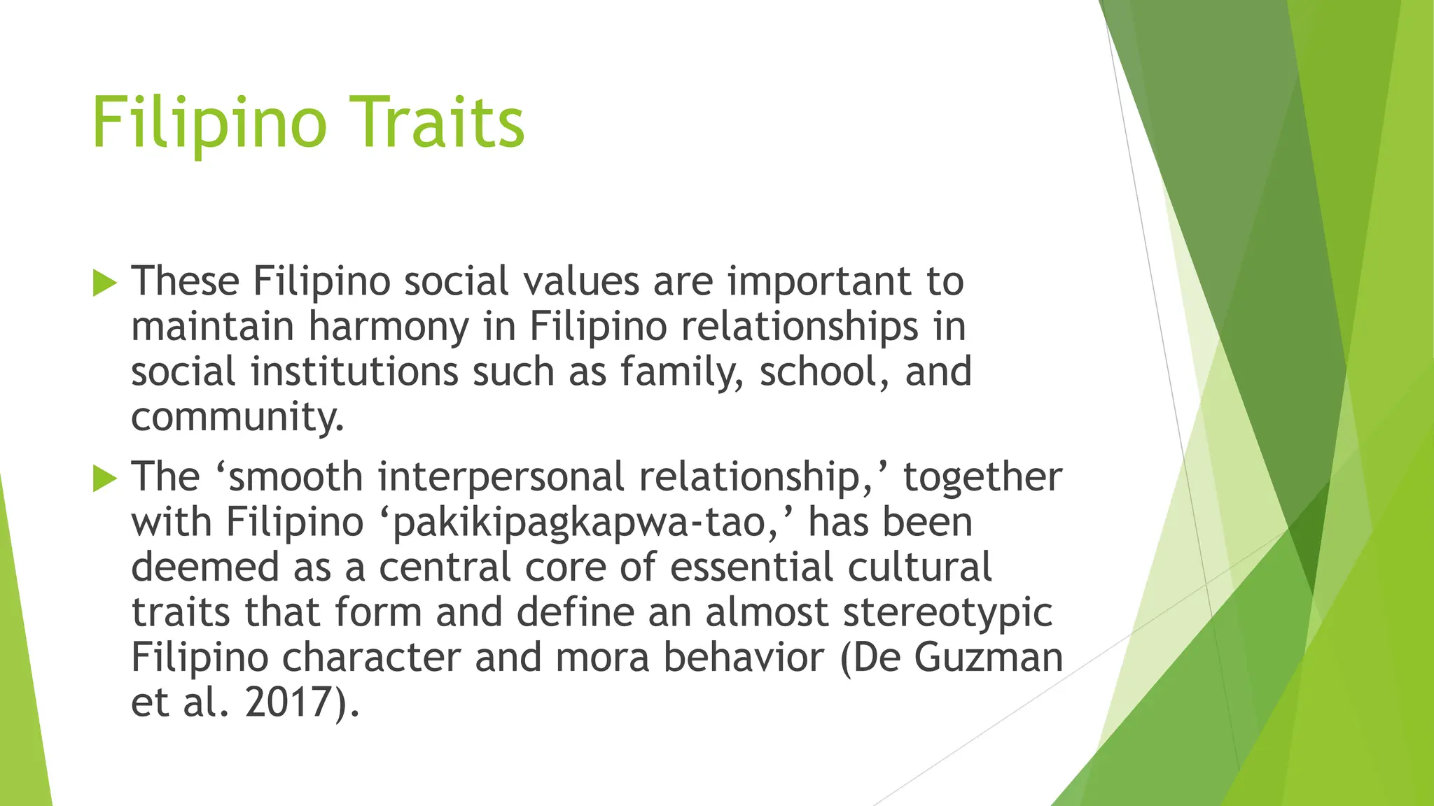 The Filipino Way. A description of Filipino Moral Characters | PPTX
